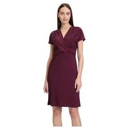 Jerseykleid Cartoon "Damen mit Raffung", Damen, Gr. 38, Normalgr&ouml;&szlig;en, lila (schwarz aubergine), Obermaterial: 95% Polyester, 05% Elasthan, figurbetont kurz, V-Ausschnitt, Kleider Jerseykleid