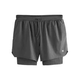 next Active 2-in-1-Shorts Herren Gr&ouml;&szlig;e XS graphit