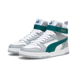 Sneaker Puma "RBD GAME JR", M&auml;dchen, Gr. 38, wei&szlig; (Puma wei&szlig;, malachite, cool mid gray, gold), Leder, Synthetik, unifarben, Schuhe Sneaker