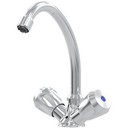 Waschtischarmatur Stiebel Eltron "MAZ", silber (verchromt), B:17cm H:9cm T:21,5cm, Armaturen, drucklos, f&uuml;r Mini-Durchlauferhitzer, Untertisch-Montage