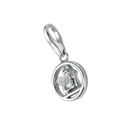 Charm Engel "rund mit Engel, Silber 925", silber, Giorgio Martello MILANO, Charms, Damen, Silber 925 (Sterlingsilber)