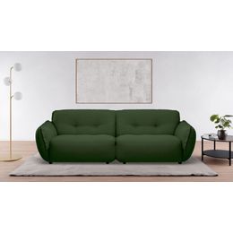 4-Sitzer BETYPE "Be Fluffy Mega Sofa, viel Platz, XXL Couch, Breite 283cm, bequem", gr&uuml;n (dunkelgr&uuml;n), B:283cm H:87cm T:120cm, 100% Polyester, Sofas, Softes Sitzgef&uuml;hl, moderne Kedernaht, hochwertiger Bezug