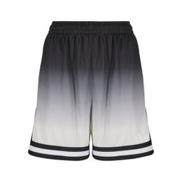 Shorts Karl Kani "Karl Kani Retro Mesh Gradient Shorts", Herren, Gr. XL, US-Gr&ouml;&szlig;en, schwarz, sanftes wei&szlig;, 100% Polyester, loose fit, Hosen Shorts