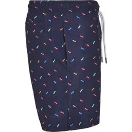 Badeshorts Urban Classics "Urban Classics Herren Pattern Swim Shorts", Herren, Gr. S, US-Gr&ouml;&szlig;en, sunglasses aop, 100% Polyester, Badehosen Badeshorts