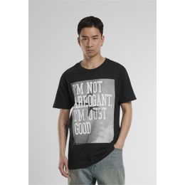 T-Shirt MisterTee "MisterTee Herren I'm Not Arrogant I'm Just Good Tee", Damen, Gr. S, schwarz, 100% Baumwolle, bedruckt, normal, Rundhals, Shirts T-Shirt