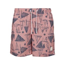 Badeshorts Urban Classics "Urban Classics Herren Pattern Swim Shorts", Herren, Gr. 5XL, US-Gr&ouml;&szlig;en, yacht aop, 100% Polyester, Badehosen Badeshorts