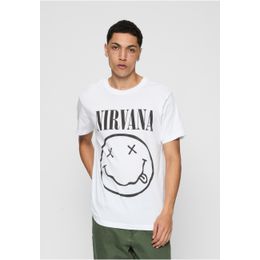 Merchcode Damen T-Shirt "Merchcode Herren Nirvana Lithium Tee"wei&szlig;, Gr. XL, unifarben, 100% Baumwolle, Shirts