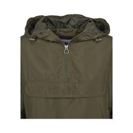 Langmantel Urban Classics "Urban Classics Damen Ladies Basic Pull Over Jacket", Damen, Gr. 4XL, schwarz olive, 100% Polyester, unifarben, normal, ohne Ausschnitt, M&auml;ntel