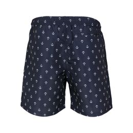 Badeshorts Urban Classics "Urban Classics Herren Pattern Swim Shorts", Herren, Gr. L, US-Gr&ouml;&szlig;en, anchor, navy, 100% Polyester, Badehosen Badeshorts