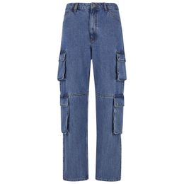 Stoffhose 2Y STUDIOS "2Y Studios 2Y Aidan Cargo Baggy Jeans", Herren, Gr. 30, Normalgr&ouml;&szlig;en, blau, 100% Baumwolle, unifarben, normal, Hosen Stoffhose