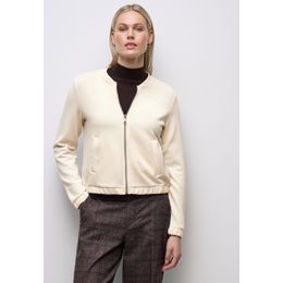 Street One Damen Cardigansoft beige, Gr. 44, unifarben, Stoff, 46% Modal, 46% Polyester, 8% Elasthan, Strickjacken, im Silk Look