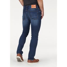 Straight-Jeans Bruno Banani "Hutch", Herren, Gr. 30, L&auml;nge 34, blau, Denim/Jeans, Obermaterial: 98% Baumwolle, 2% Elasthan, unifarben, normal lang, Jeans Straight-Jeans, gerade geschnittenes Bein, niedrige Leibh&ouml;he, regul&auml;re Passform, Topseller