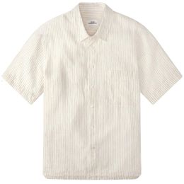 About Companions Herren-Leinenhemd gestreift XL Wei&szlig;-Stein
