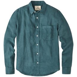 Blue de G&ecirc;nes Blue de G&ecirc;nes Herren-Leinenhemd S Petrol