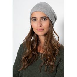 Just Cashmere Kaschmir-M&uuml;tze "Lauren" in Grau - 55% | Damen-muetzen-caps