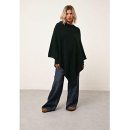 Just Cashmere Kaschmir-Poncho "Meredith" in Dunkelgr&uuml;n - 66% | Gr&ouml;&szlig;e L | Damenjacken
