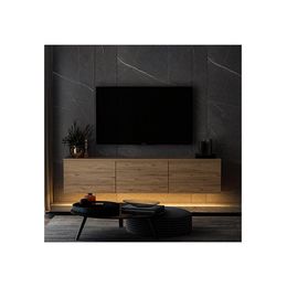 Evila TV-Regal in Natur - (B)160 x (H)35 x (T)32 cm - 70% | Regale