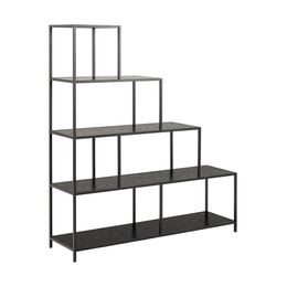 Actona B&uuml;cherregal "Seaford" in Schwarz - (B)135 x (H)150 x (T)35 cm - 55% | Regale