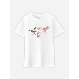 WOOOP Shirt "Blossom Bird" in Wei&szlig; - 58% | Gr&ouml;&szlig;e 92 | Kinder-oberteile