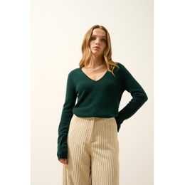 Just Cashmere Kaschmir-Pullover "Abby" in Dunkelgr&uuml;n - 65% | Gr&ouml;&szlig;e S | Damen-pullover-cardigans