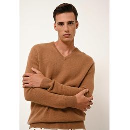 Just Cashmere Kaschmir-Pullover "Nathan" in Hellbraun - 60% | Gr&ouml;&szlig;e S | Herren-plussize