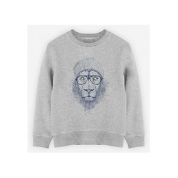 WOOOP Sweatshirt "Cool lion" in Grau - 59% | Gr&ouml;&szlig;e 140 | Kinder-sweatshirts-jacken