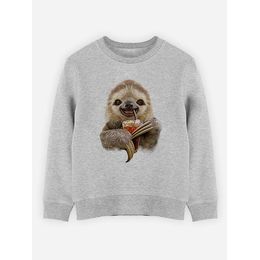 WOOOP Sweatshirt "Sloth and Drink" in Grau - 61% | Gr&ouml;&szlig;e 128 | Kinder-sweatshirts-jacken