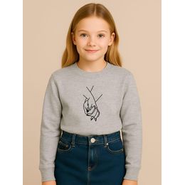 WOOOP Sweatshirt "Roderie" in Grau - 61% | Gr&ouml;&szlig;e 104 | Kinder-sweatshirts-jacken