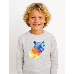 WOOOP Sweatshirt "Sunny Bear" in Grau - 61% | Gr&ouml;&szlig;e 128 | Kinder-sweatshirts-jacken