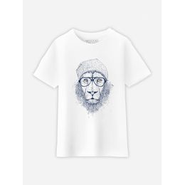 WOOOP Shirt "Cool Lion" in Wei&szlig; - 58% | Gr&ouml;&szlig;e 128 | Kinder-oberteile