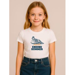 WOOOP Shirt "Never ending summer" in Wei&szlig; - 58% | Gr&ouml;&szlig;e 128 | Kinder-oberteile