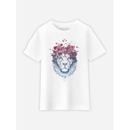 WOOOP Shirt "Floral Lion" in Wei&szlig; - 58% | Gr&ouml;&szlig;e 128 | Kinder-oberteile