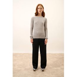 Just Cashmere Kaschmir-Pullover "Avana" in Grau - 62% | Gr&ouml;&szlig;e XL | Damen-pullover-cardigans