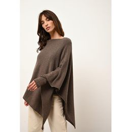 Just Cashmere Kaschmir-Poncho "Meredith" in Braun - 63% | Gr&ouml;&szlig;e XL | Damenjacken