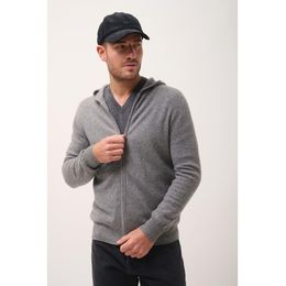 Just Cashmere Kaschmir-Cardigan "Elliot" in Grau - 60% | Gr&ouml;&szlig;e M | Herren-pullover-cardigans