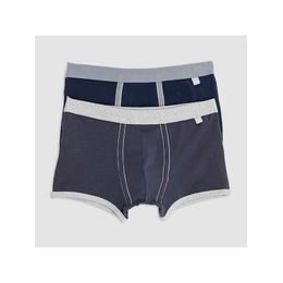 COTONELLA 2er-Set: Boxershorts in Dunkelblau/ Grau - 47% | Gr&ouml;&szlig;e M | Herren-waesche