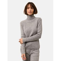 Just Cashmere Kaschmir-Rollkragenpullover "Lanais" in Grau - 67% | Gr&ouml;&szlig;e S | Damen-pullover-cardigans