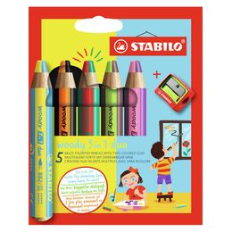 Stabilo Duo-Buntstifte "Stabilo woody 3 in 1 - 5 St&uuml;ck - 17% | Schulzubehoer