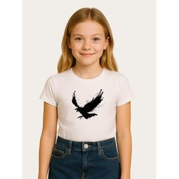 WOOOP Shirt "Raven" in Wei&szlig; - 58% | Gr&ouml;&szlig;e 140 | Kinder-oberteile