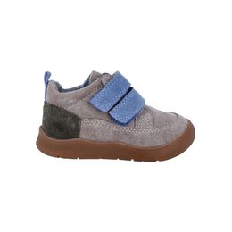 Richter Shoes Leder-Barfu&szlig;schuhe "Samy" in Grau/ Hellblau - 58% | Gr&ouml;&szlig;e 28 | Lauflernschuhe