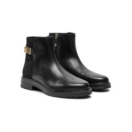 Tommy Hilfiger Shoes Leder-Ankle-Boots in Schwarz - 57% | Gr&ouml;&szlig;e 38 | Stiefeletten