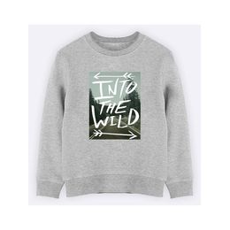WOOOP Sweatshirt "Into the wild" in Grau - 59% | Gr&ouml;&szlig;e 116 | Kinder-sweatshirts-jacken