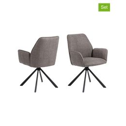 Actona 2er-Set: Esszimmerst&uuml;hle "Glenda" in Grau/ Braun - (B)61 x (H)88,5 x (T)63 cm - 50% | Sitzmoebel