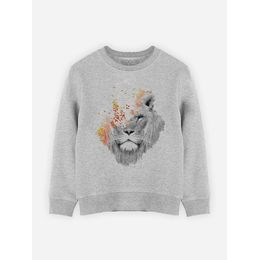 WOOOP Sweatshirt "If I roar" in Grau - 62% | Gr&ouml;&szlig;e 116 | Kinder-sweatshirts-jacken