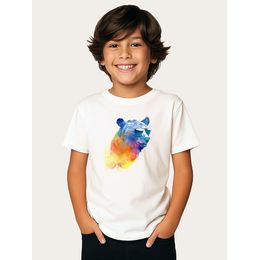 WOOOP Shirt "Sunny Bear" in Wei&szlig; - 58% | Gr&ouml;&szlig;e 116 | Kinder-oberteile