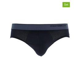 COTONELLA 2er-Set: Slips in Schwarz - 64% | Gr&ouml;&szlig;e M | Herren-waesche