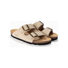 Sunbay Leder-Pantoletten "Trefle" in Beige - 61% | Gr&ouml;&szlig;e 36 | Damen-pantoletten