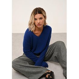 Just Cashmere Kaschmir-Pullover "Nora" in Blau - 64% | Gr&ouml;&szlig;e M | Damen-pullover-cardigans