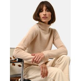 Just Cashmere Kaschmir-Rollkragenpullover "June" in Beige - 58% | Gr&ouml;&szlig;e L | Damen-pullover-cardigans