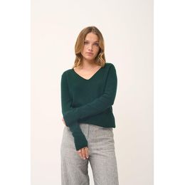 Just Cashmere Kaschmir-Pullover "Joan" in Dunkelgr&uuml;n - 64% | Gr&ouml;&szlig;e M | Damen-pullover-cardigans